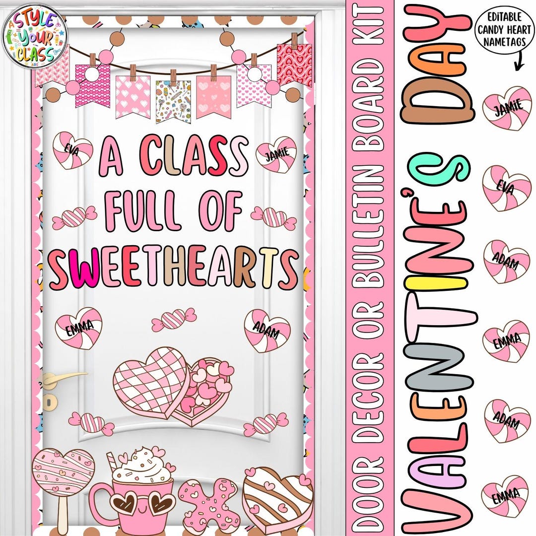 A Class Full of Sweethearts: Valentine’s Day Candy Hearts Door Decor or ...