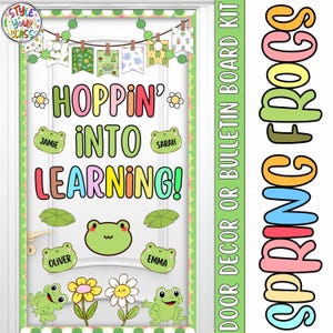 Hoppin’ Into Spring!: Spring Frogs and March Bulletin Board or Door ...