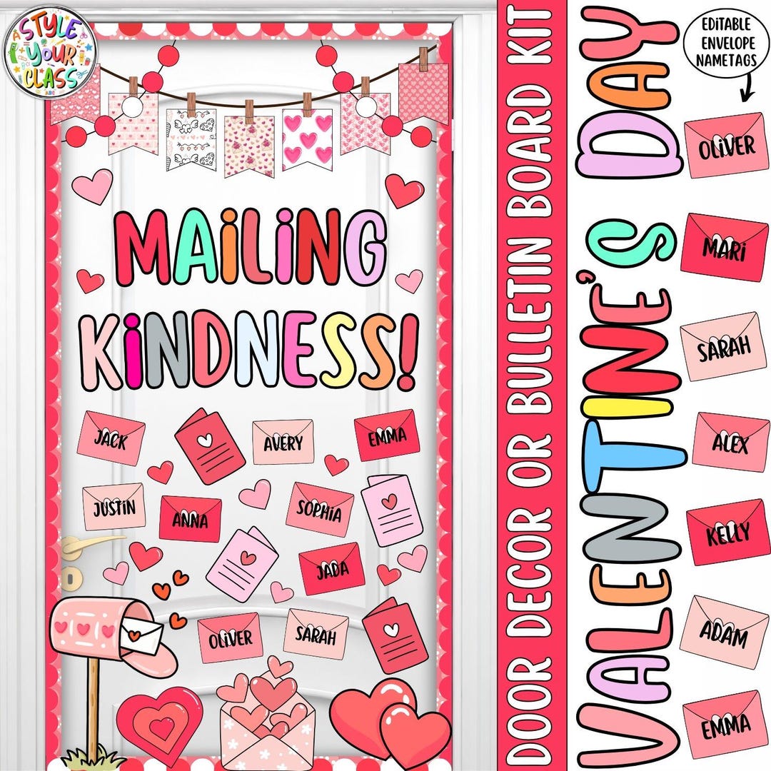 Mailing Kindness!: Valentine's Day Envelope and Mailbox Bulletin Board ...