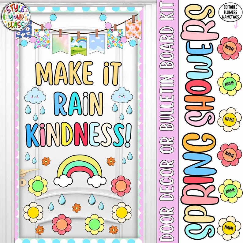 Our Class is Blooming!: Spring Flowers & March Door Decor or Bulletin ...