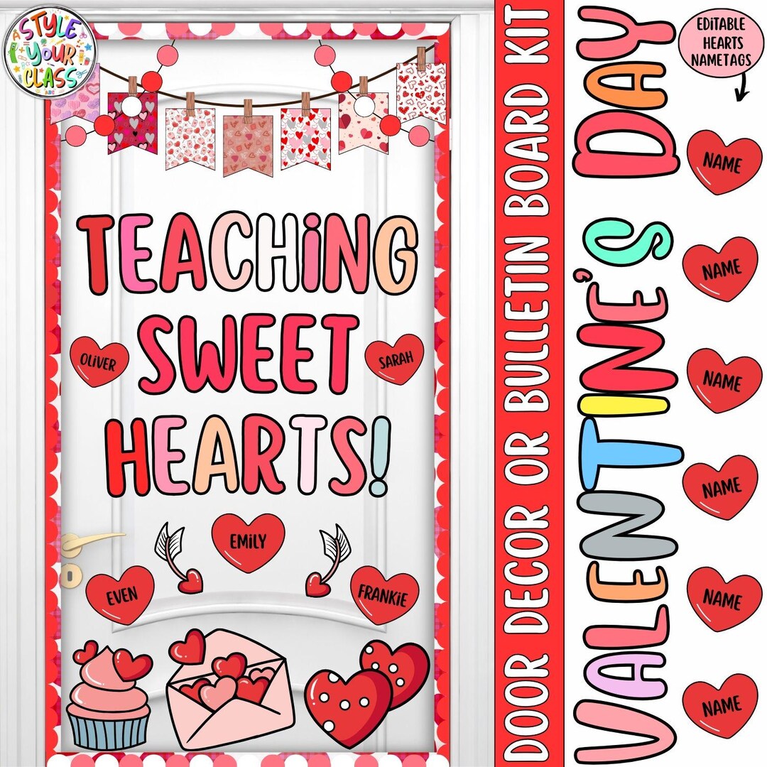Teaching Sweet Hearts!: Valentine's Day Hearts Bulletin Board or Door ...