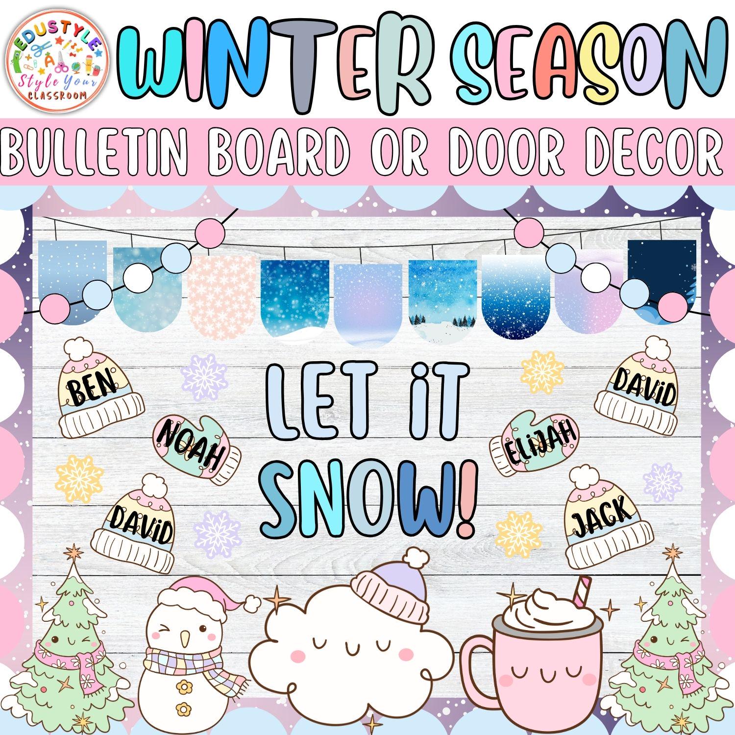 Sweater Weather!: Snowman Winter Bulletin Board or Door Decor Kit ...