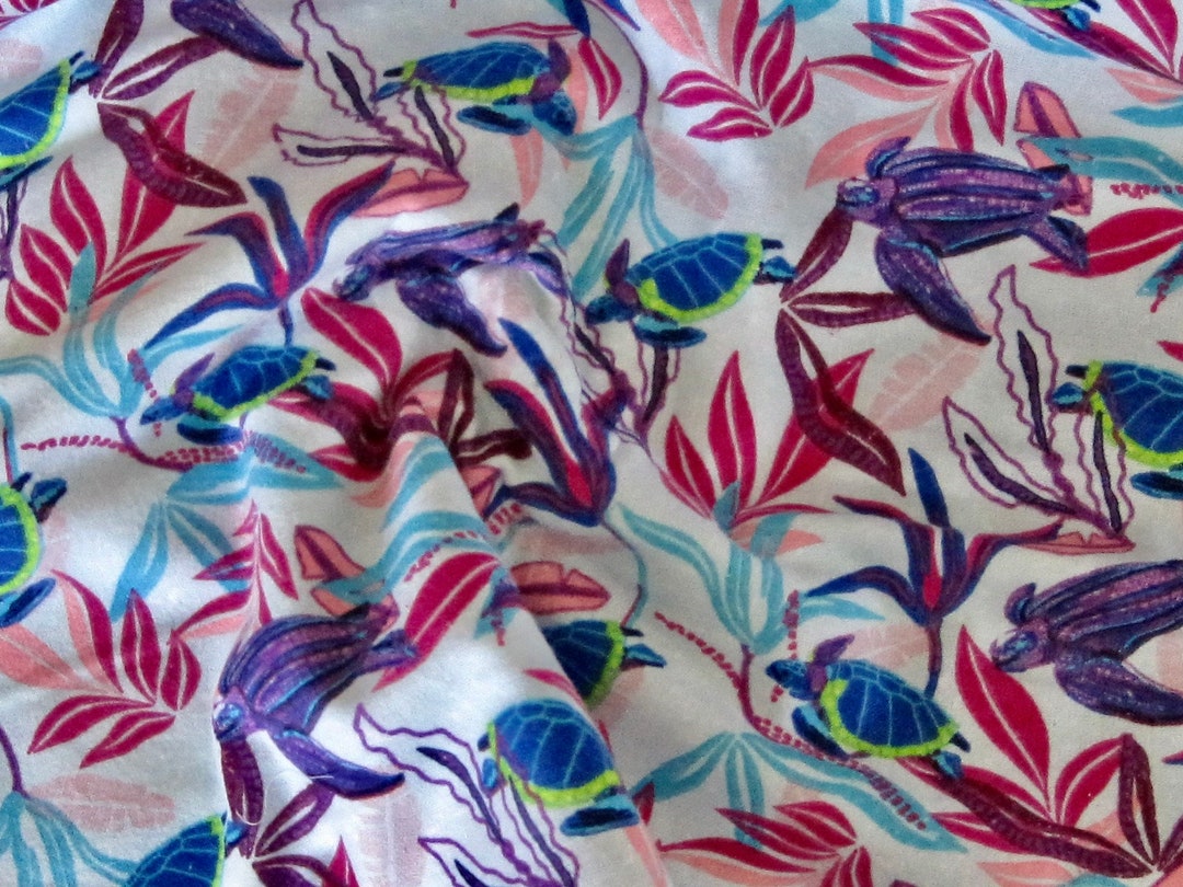 Flannel Fabric Nautical Sea Turtle 34" - Etsy