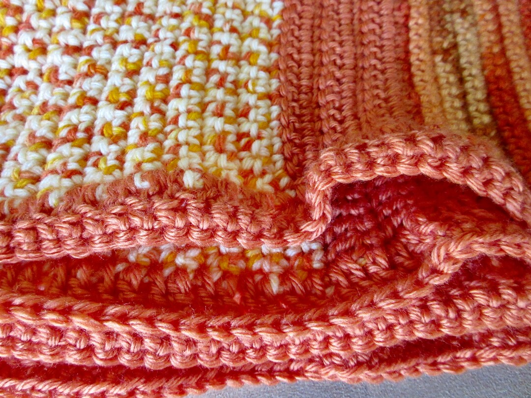 SALE Blanket Orange Afghan, Lap, Baby, Throw - Etsy