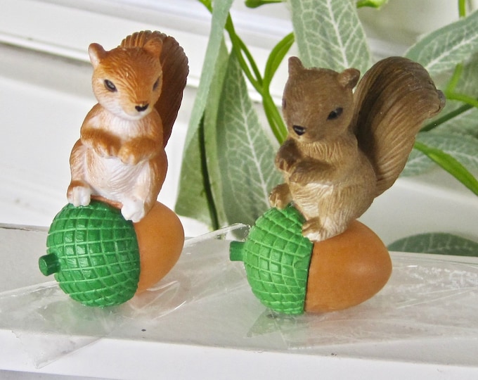 Squirrels Resin Miniature Fairy Garden Figurine Animal | Etsy
