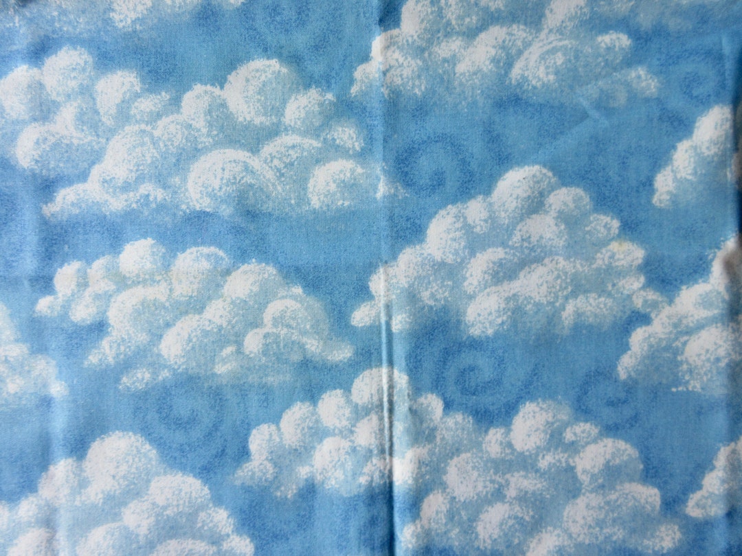Cotton Fabric Clouds on Blue Fabric Traditions Half Yard - Etsy