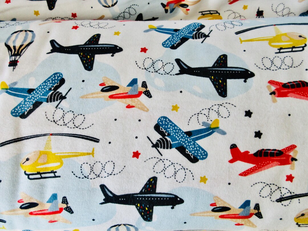 Flannel Fabric Airplanes Helicopters Mook Fabric by the Yard - Etsy
