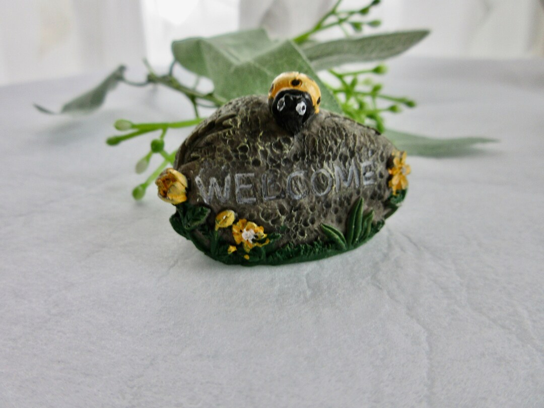 Miniature Welcome Sign Fairy Garden Doll House Tier Tray - Etsy