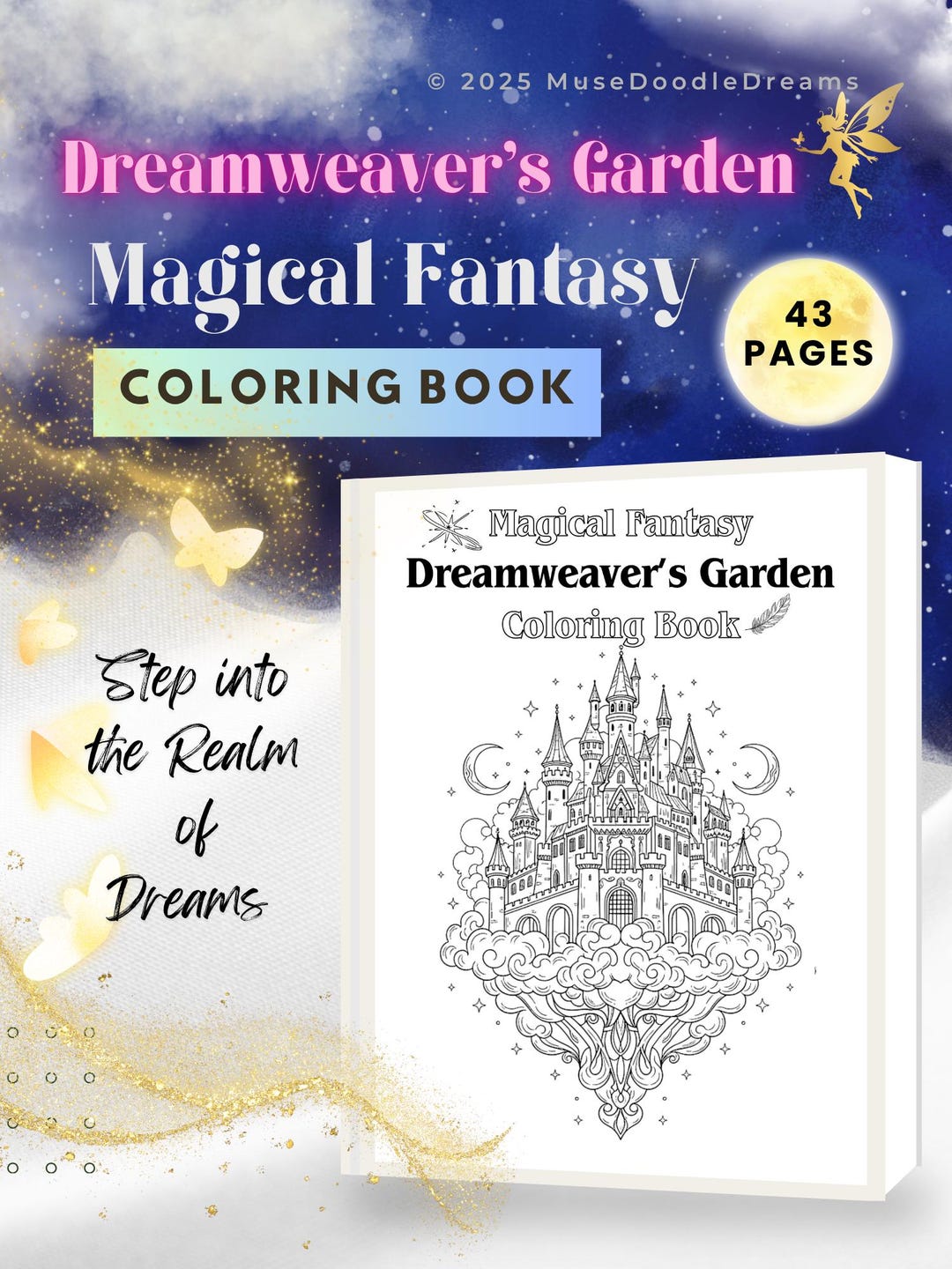 Fantasy Coloring Book: Dreamweaver's Garden, European Fairy Tales (A4 ...