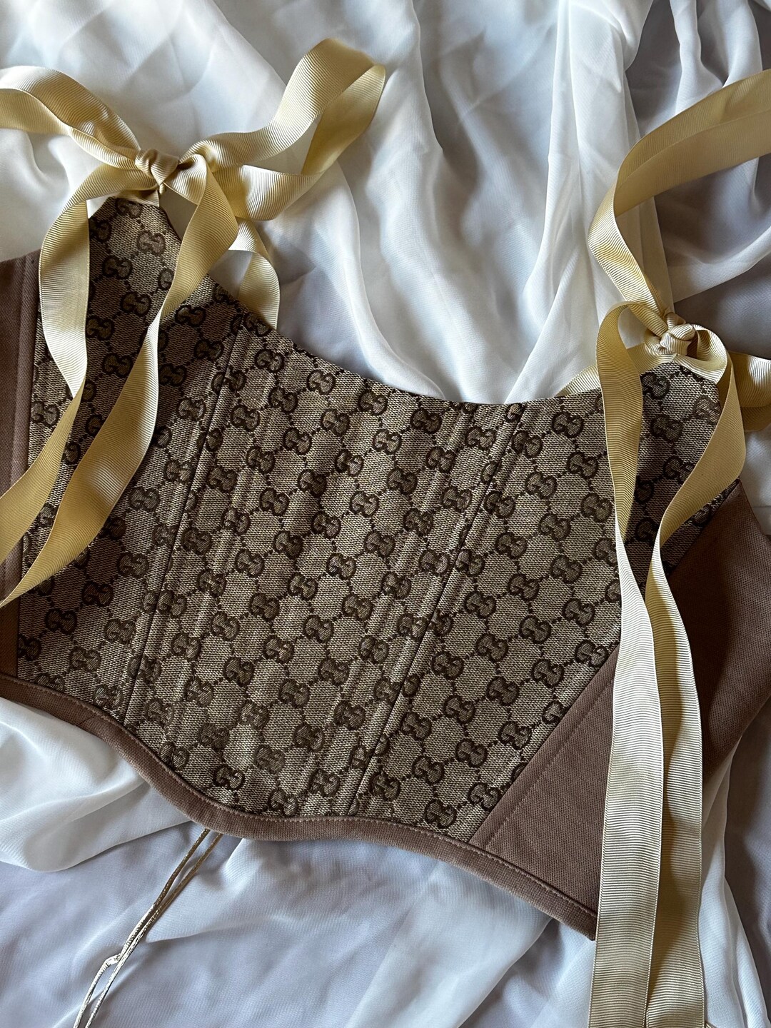 Original Gucci Canvas Upcycle Corset - Etsy