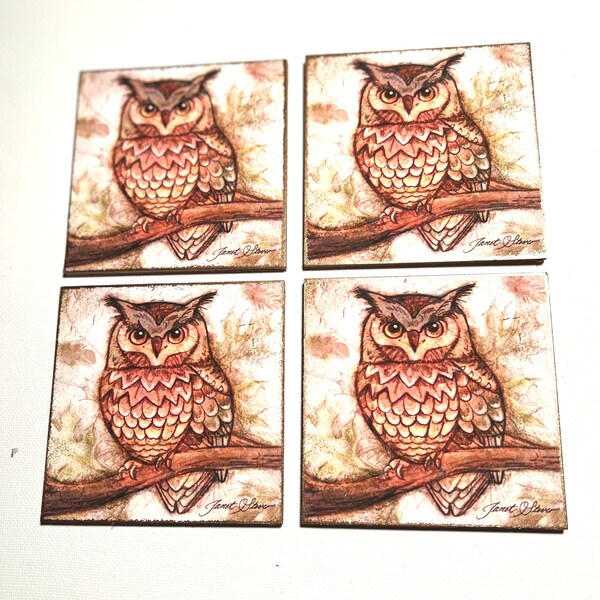 Owl Coasters - Etsy