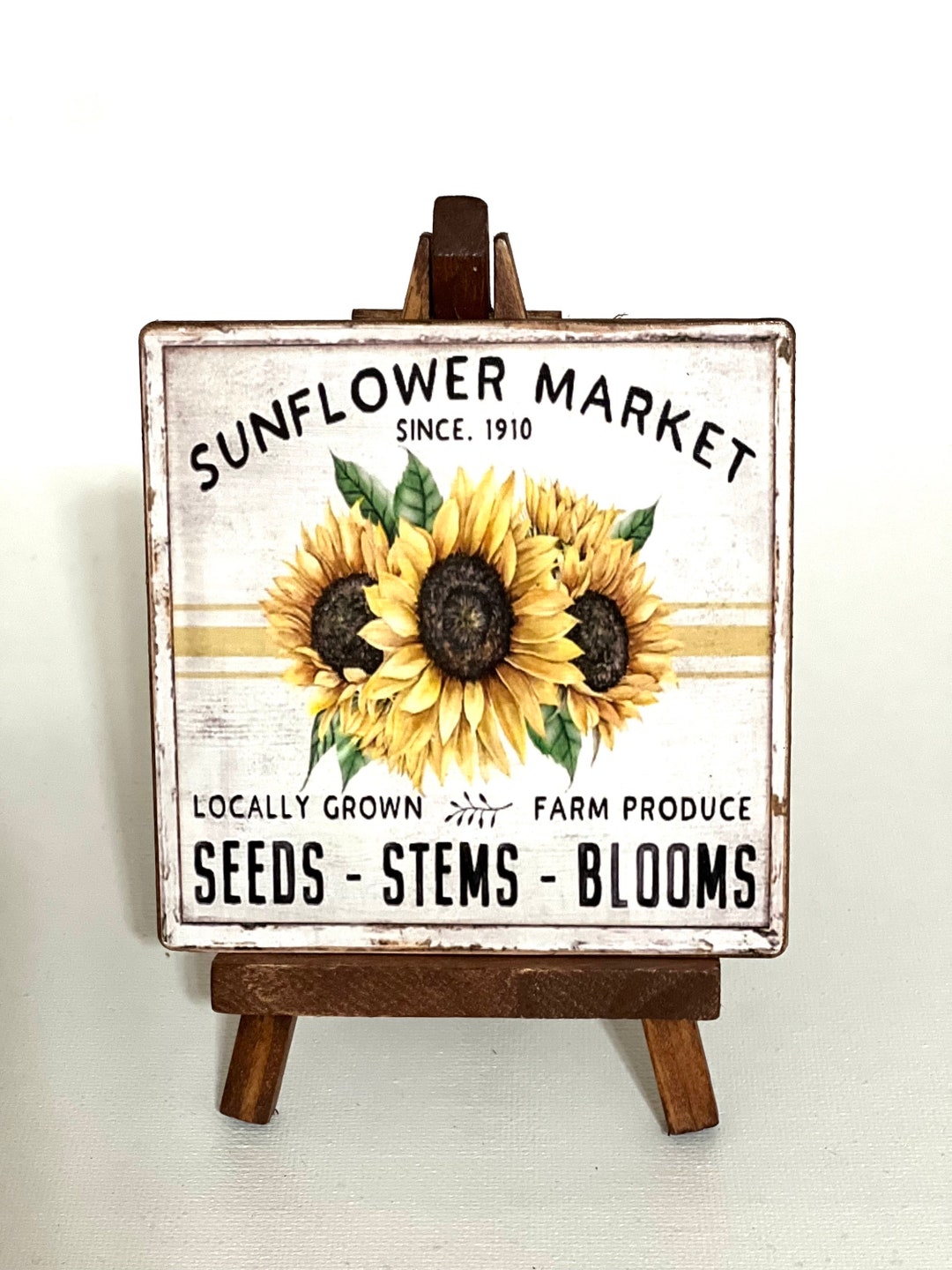 Handmade Farmhouse Sunflower Fall/autumn Mini Art/tiered Tray Sign W ...