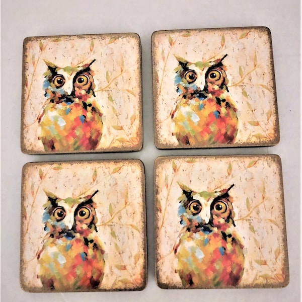 Owl Coasters - Etsy