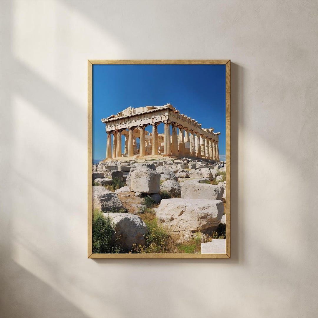 Athens Parthenon Poster, Ancient Greece Wall Art, Acropolis Canvas ...