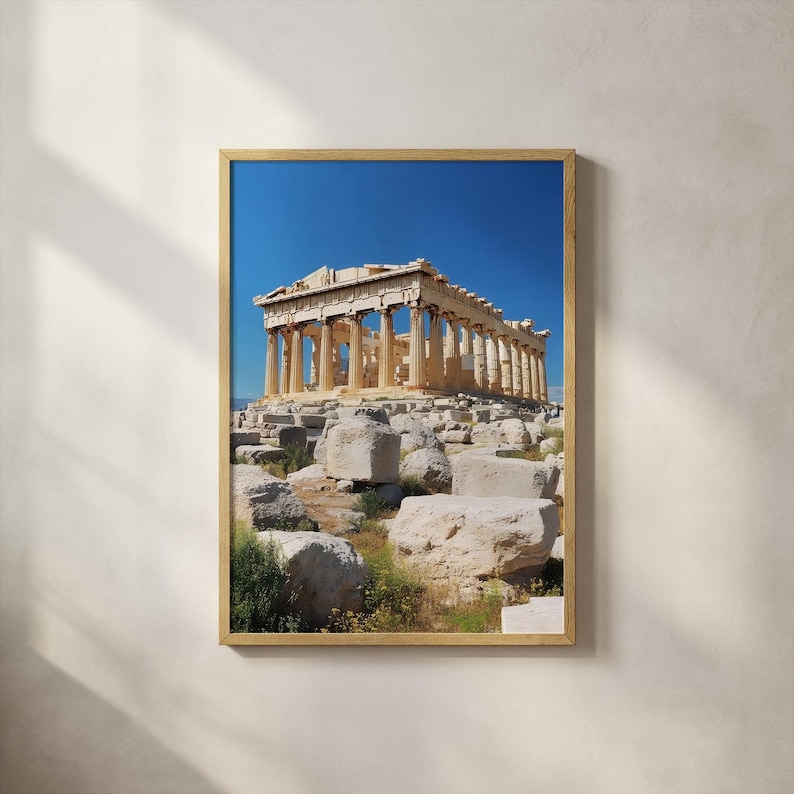 Athens Parthenon Poster, Ancient Greece Wall Art, Acropolis Canvas ...