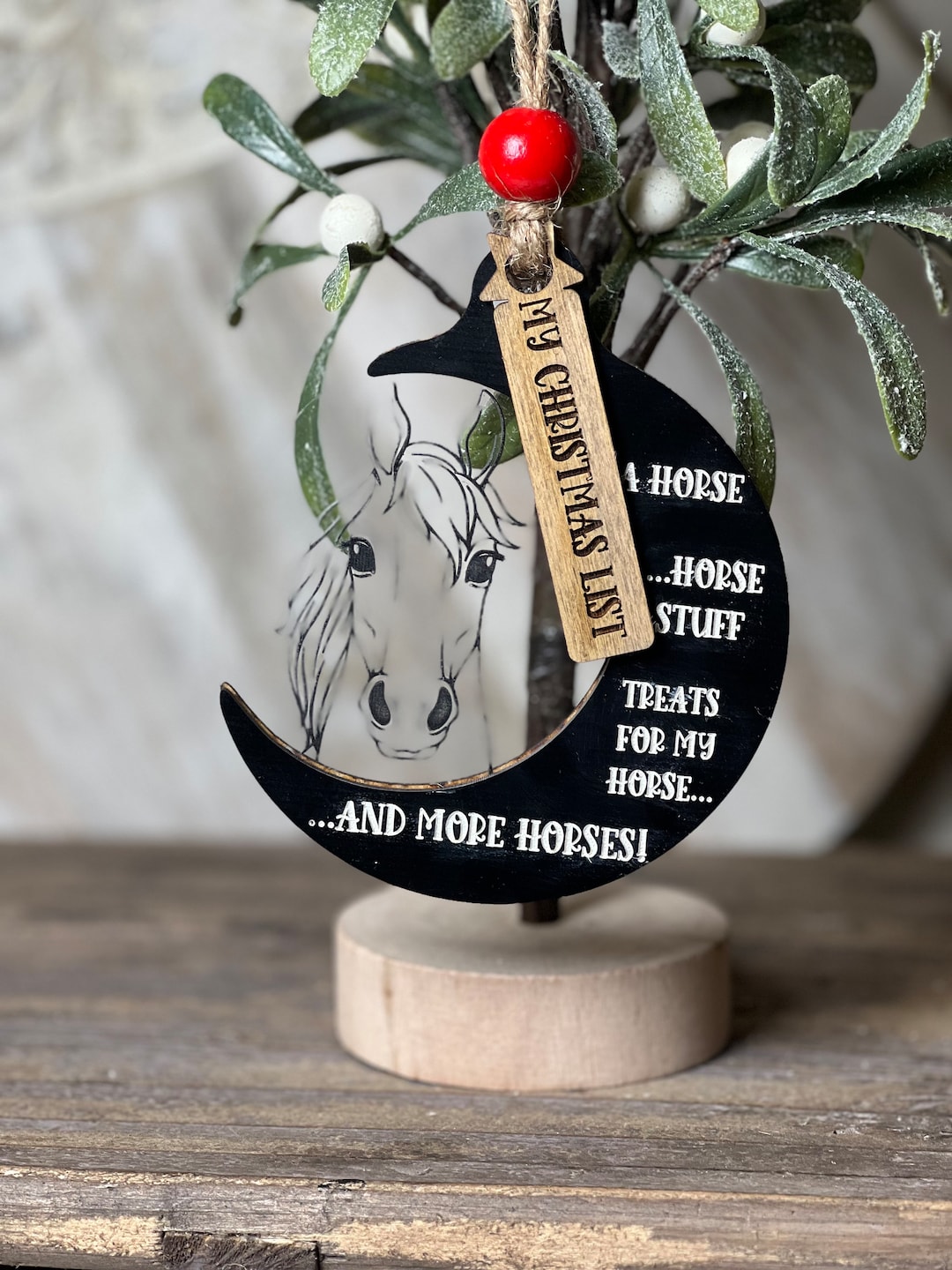 Horse Ornament, Horse Lover Gift, Horse Gift, My Christmas List ...
