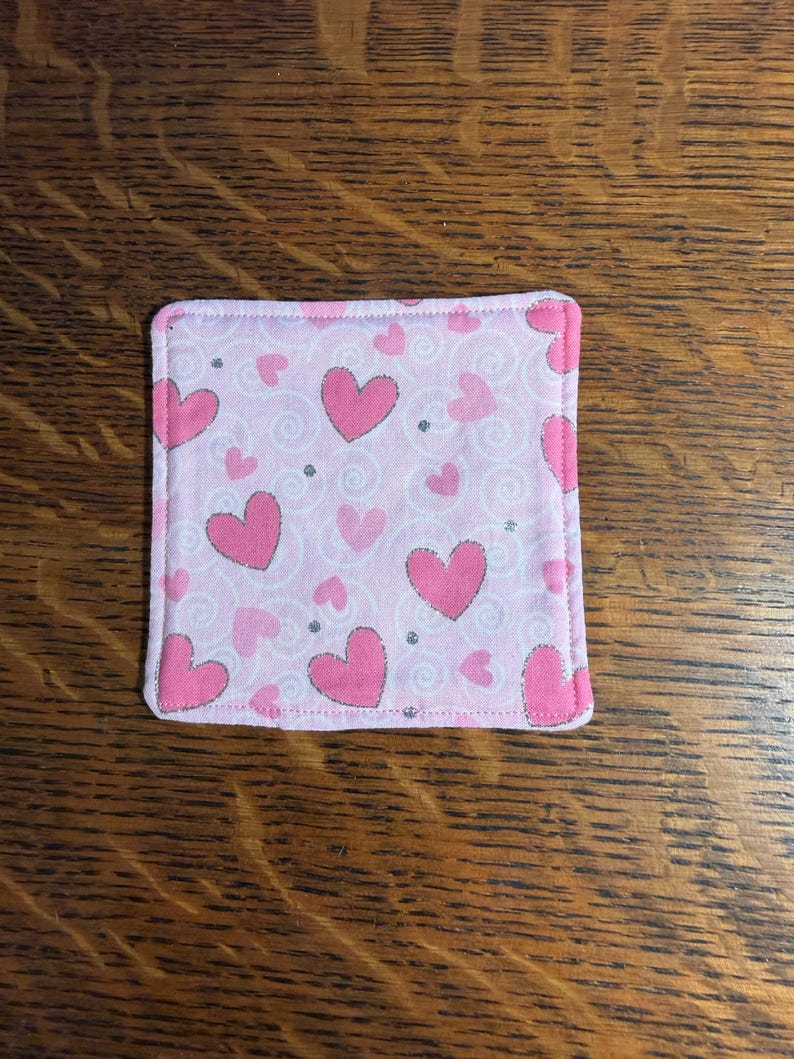 Valentines Fabric Coasters- Set of 4 - Etsy