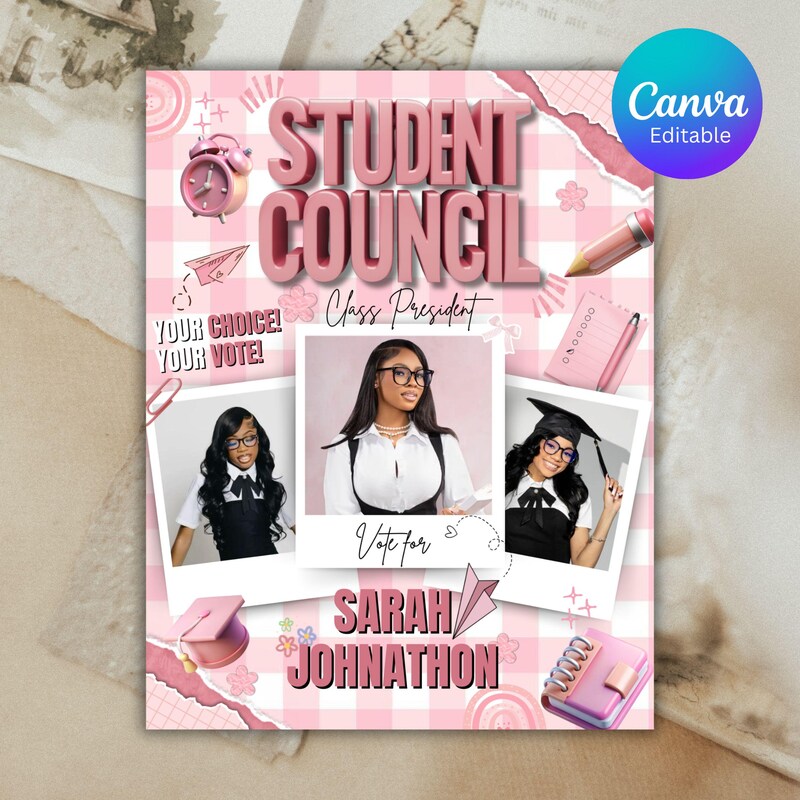 School Campaign Posters for Vice President - Etsy