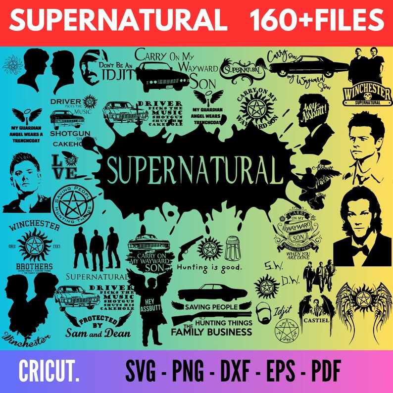 Supernatural Bundle, SVG PNG Bundle, Cricut Svg, Winchester Brothers ...
