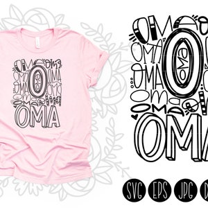 Oma Typography INSTANT DOWNLOAD Dxf Svg Eps Png for Use - Etsy