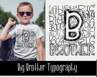 Baby Brother Typography INSTANT DOWNLOAD Dxf Svg Eps Png | Etsy