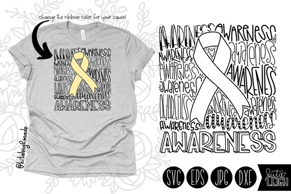 Awareness Typography INSTANT DOWNLOAD Dxf Svg Eps Png for | Etsy