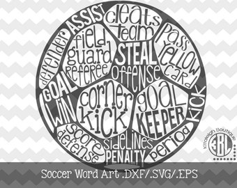 Soccer Ball Word Art - Etsy