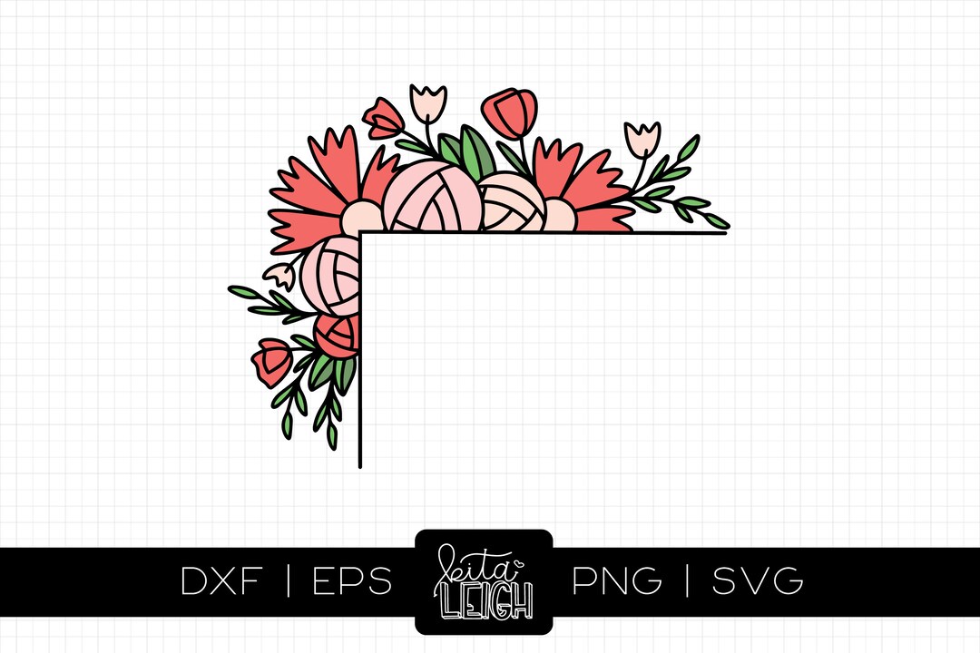 Floral Border Cut File - Etsy