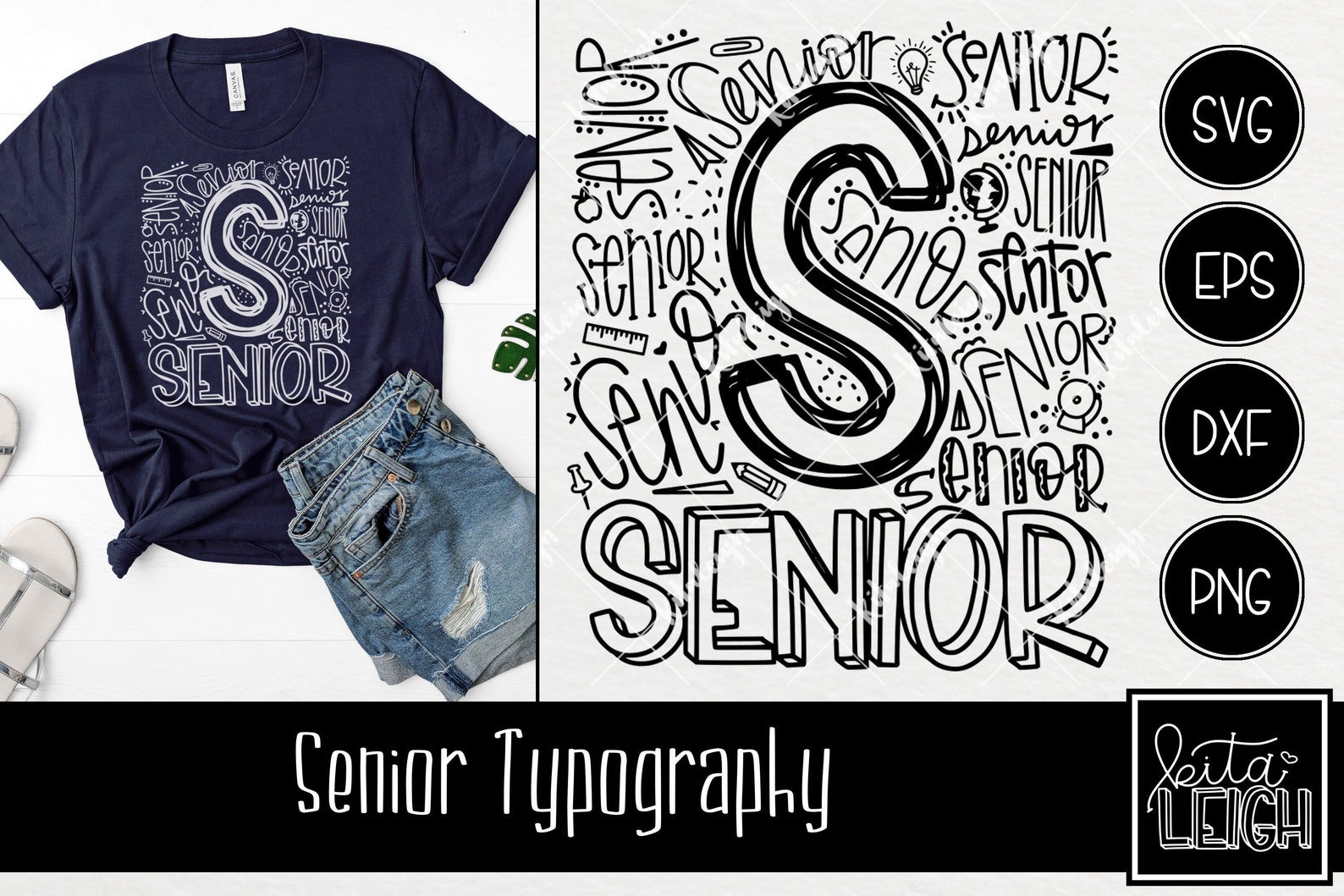 Senior 12th Grade Typography Shirt First Day of School SVG - Etsy