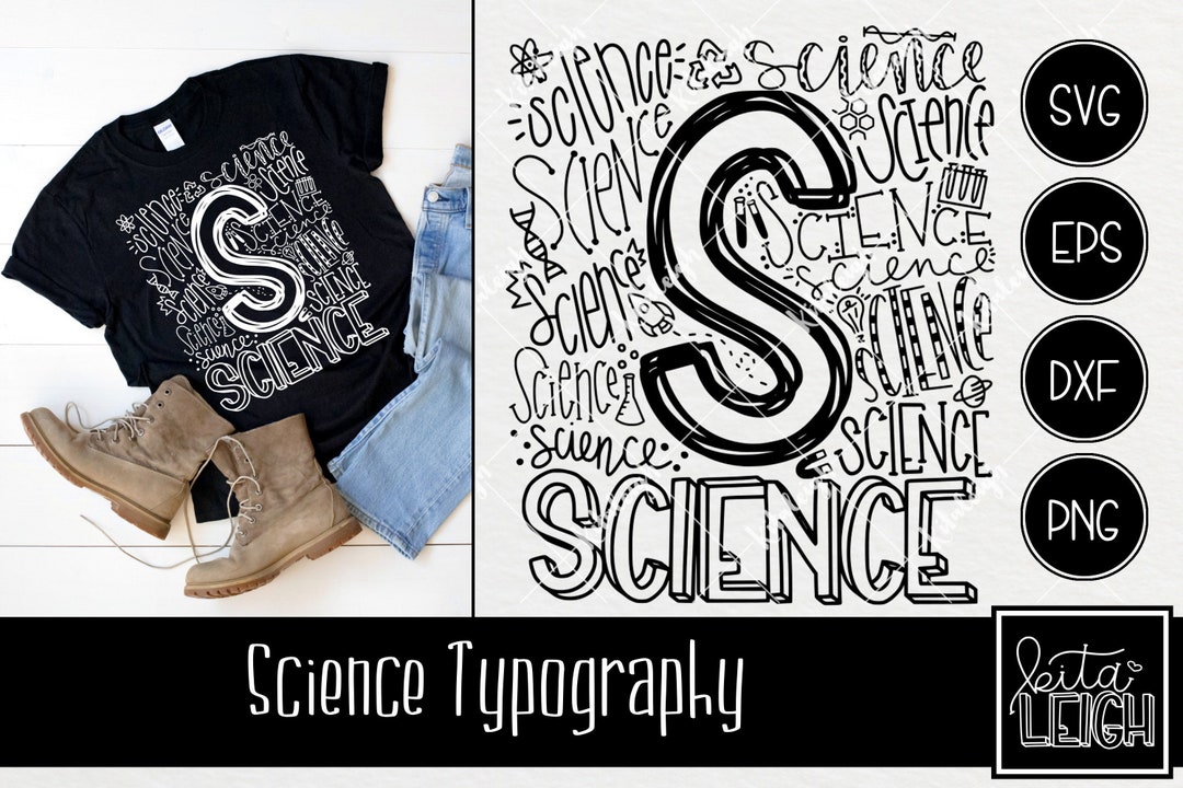 Science Typography INSTANT DOWNLOAD Dxf, Svg, Eps, Png for Use With ...