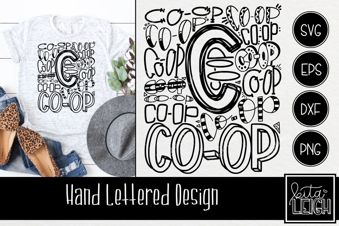 Co Op Typography INSTANT DOWNLOAD Dxf Svg Eps Png for Use - Etsy