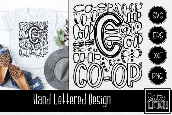 Co Op Typography INSTANT DOWNLOAD Dxf Svg Eps Png for Use | Etsy