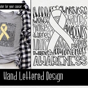Awareness Typography INSTANT DOWNLOAD Dxf, Svg, Eps, Png, for Use With ...