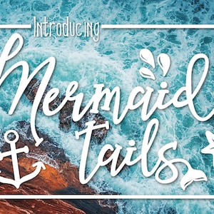 Mermaid Tails | Handwritten Commercial Use Font - Etsy