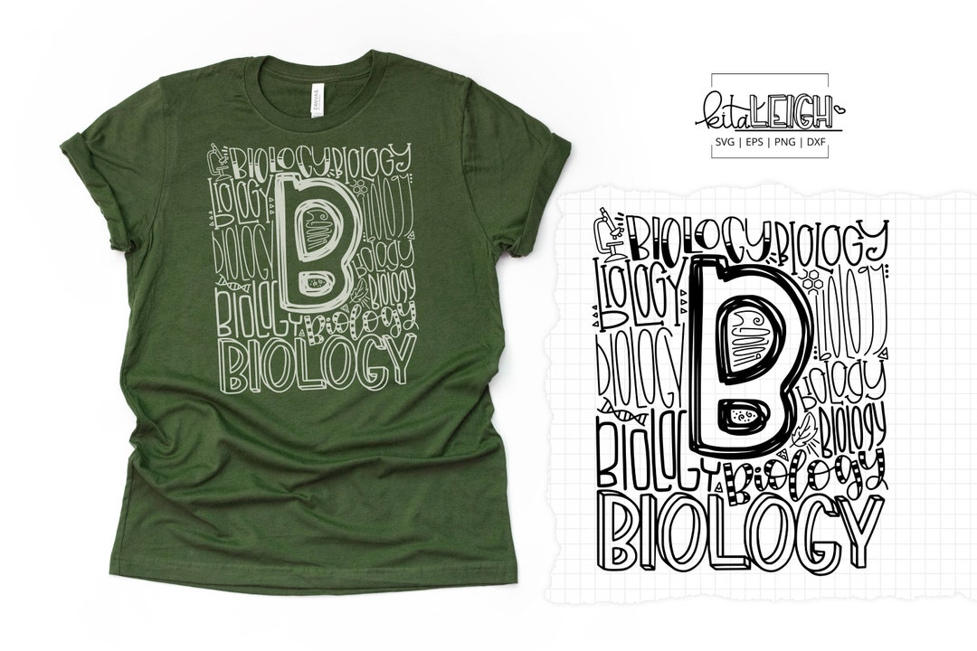 Biology Typography INSTANT DOWNLOAD Dxf, Svg, Eps, Png for Use With ...