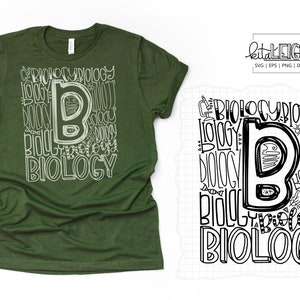 Biology Typography INSTANT DOWNLOAD Dxf, Svg, Eps, Png for Use With ...