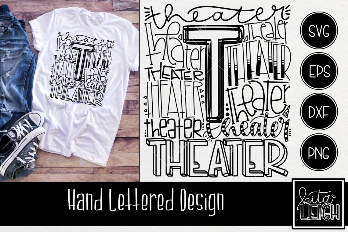 Theater Typography INSTANT DOWNLOAD Dxf Svg Eps Png for - Etsy