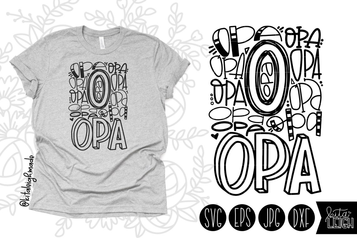 Opa Typography INSTANT DOWNLOAD Dxf Svg Eps Png for Use - Etsy