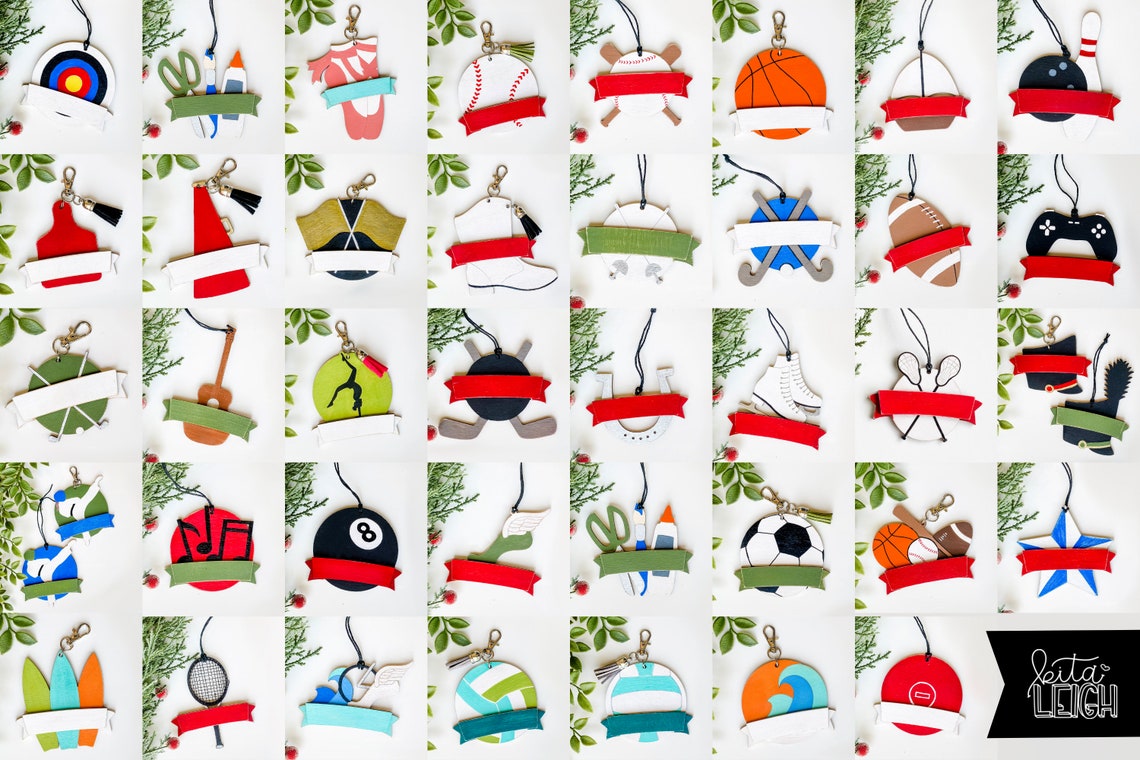 39 Laser Bag Tag Cut File Bundle Christmas Ornament SVG | Etsy