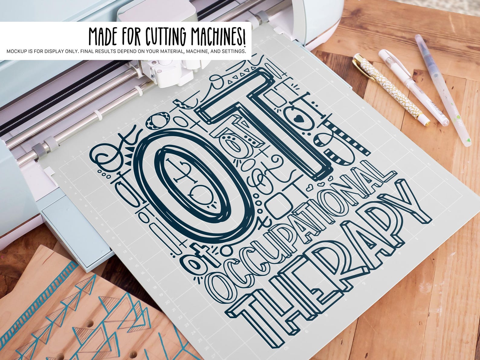Occupational Therapy OT Typography INSTANT DOWNLOAD Dxf Svg Eps Png for ...