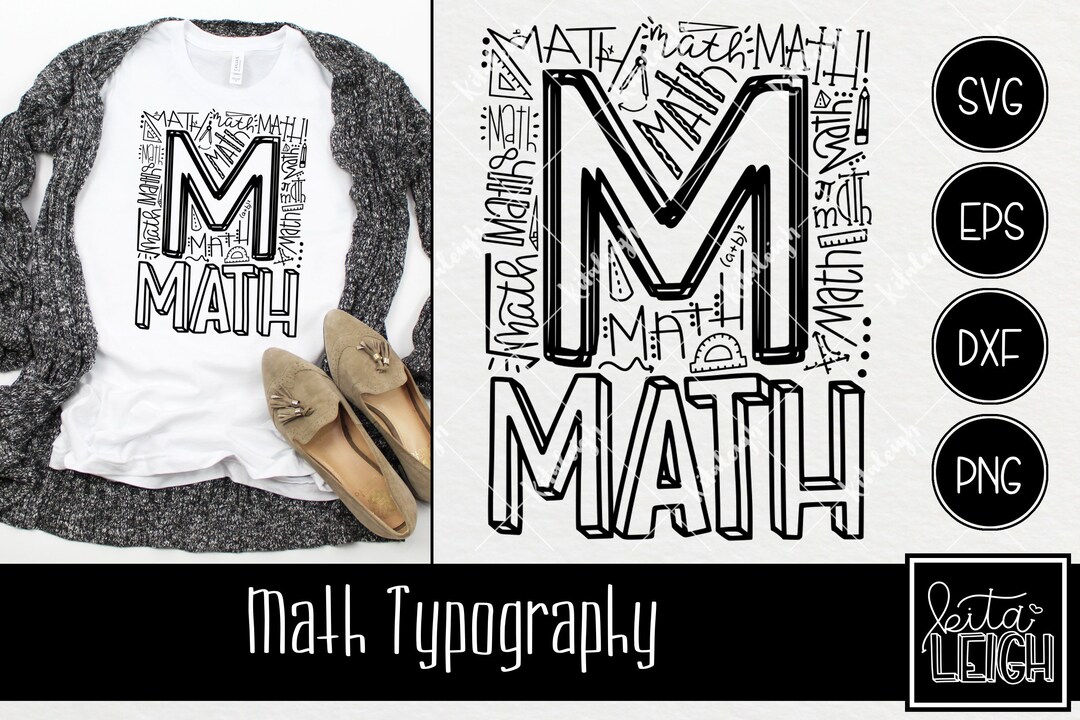 Math Typography INSTANT DOWNLOAD Dxf, Svg, Eps, Png for Use With ...