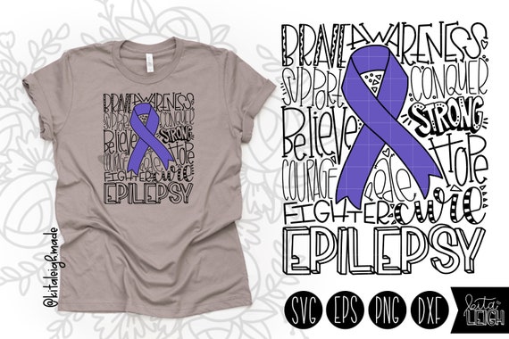 Epilepsy Typography INSTANT DOWNLOAD Dxf Svg Eps Png for - Etsy