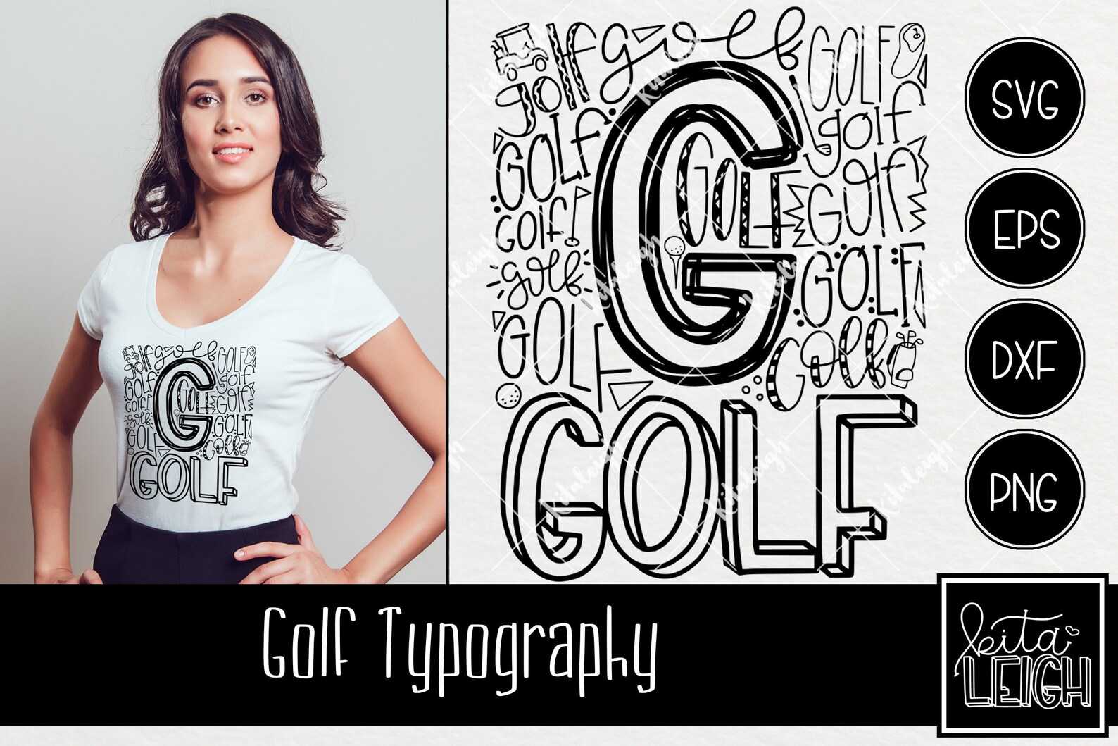Golf Typography INSTANT DOWNLOAD Dxf Svg Eps Png for Use - Etsy