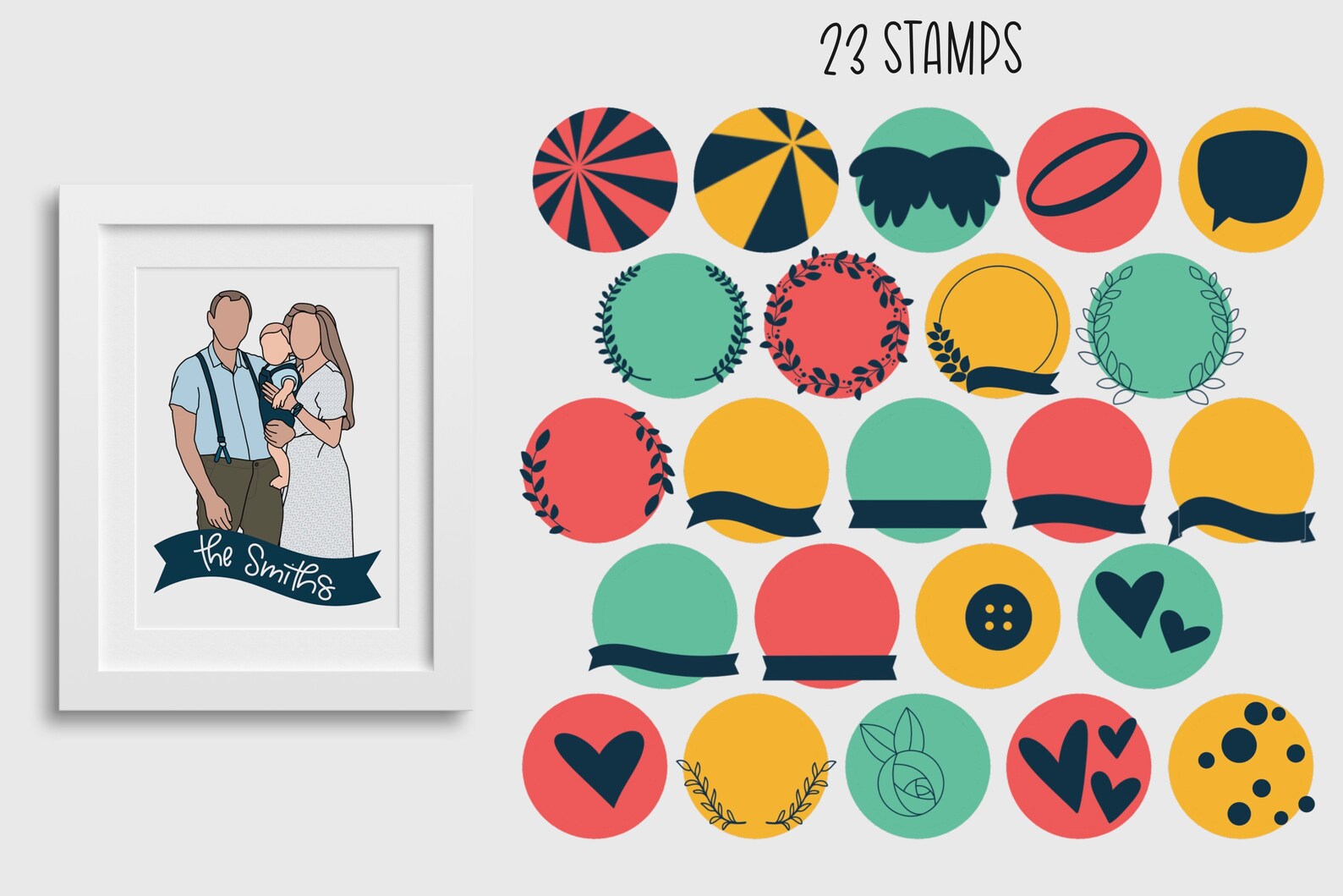 105 Procreate Brushes Faceless Portrait Creator Kit - Etsy