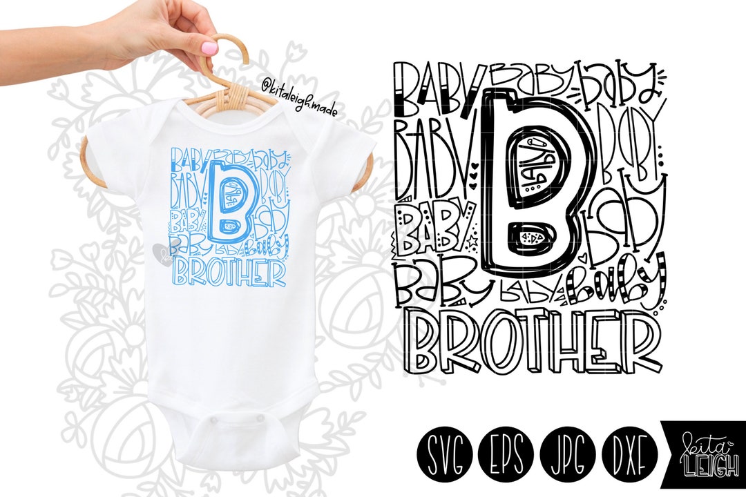 Baby Brother Typography INSTANT DOWNLOAD Dxf, Svg, Eps, Png, for Use ...