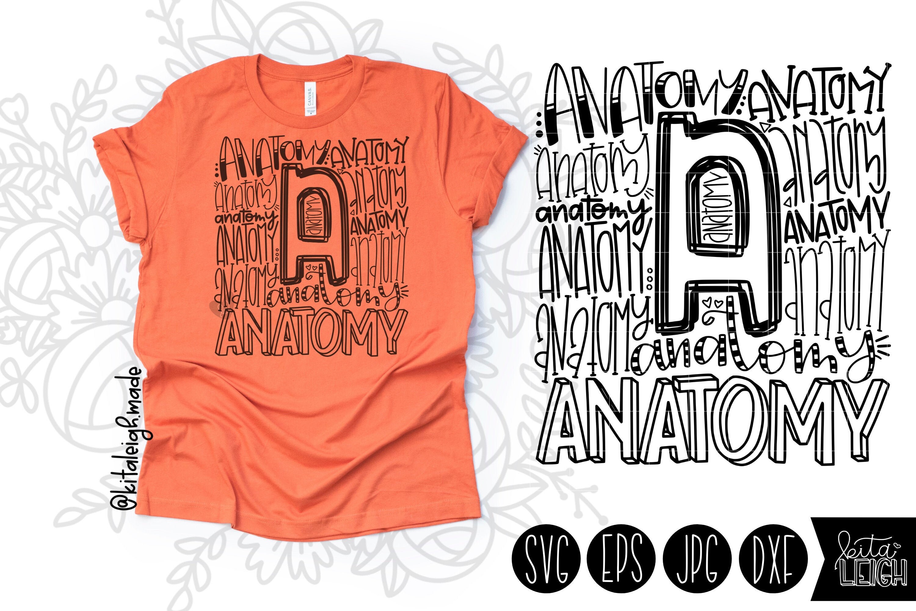 Anatomy Typography INSTANT DOWNLOAD Dxf Svg Eps Png for Use - Etsy