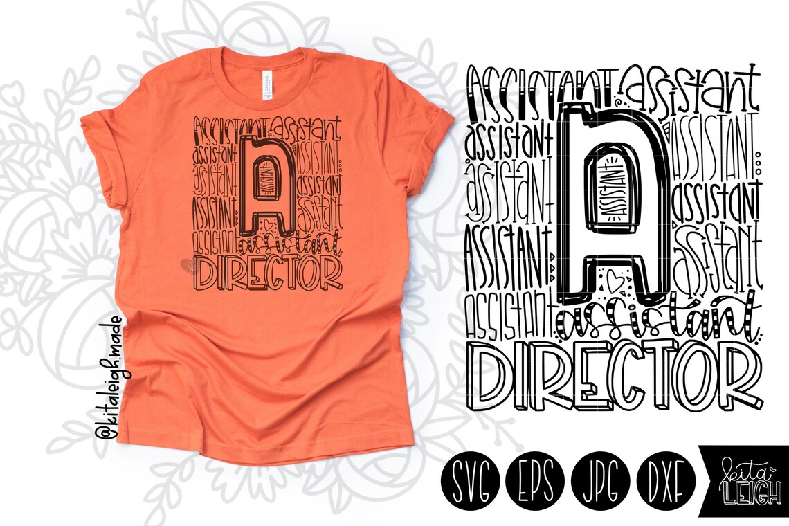 Assistant Director Typography INSTANT DOWNLOAD Dxf Svg Eps | Etsy