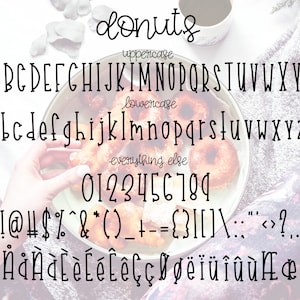Coffee and Donuts Font Duo Handwritten Commercial Use Font - Etsy