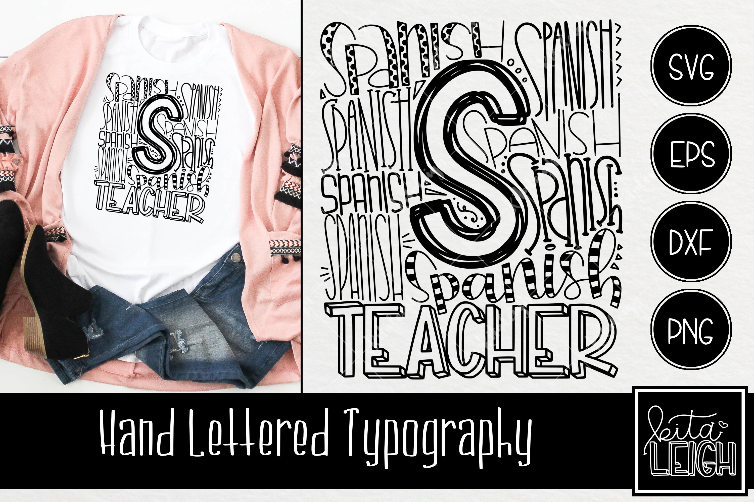 Spanish Teacher Typography INSTANT DOWNLOAD Dxf Svg Eps - Etsy