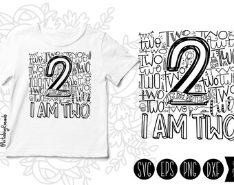 Donut Two Birthday SVG Boy Second Birthday 2nd Birthday - Etsy